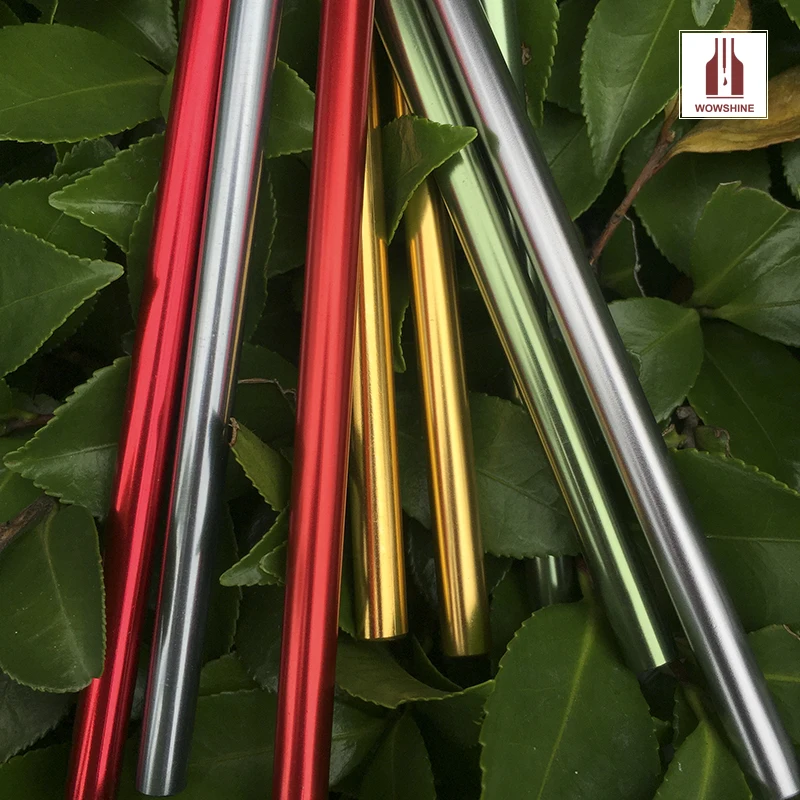 WOWSHINE Free shipping new mixed color aluminum drinking straws 50pcs ...