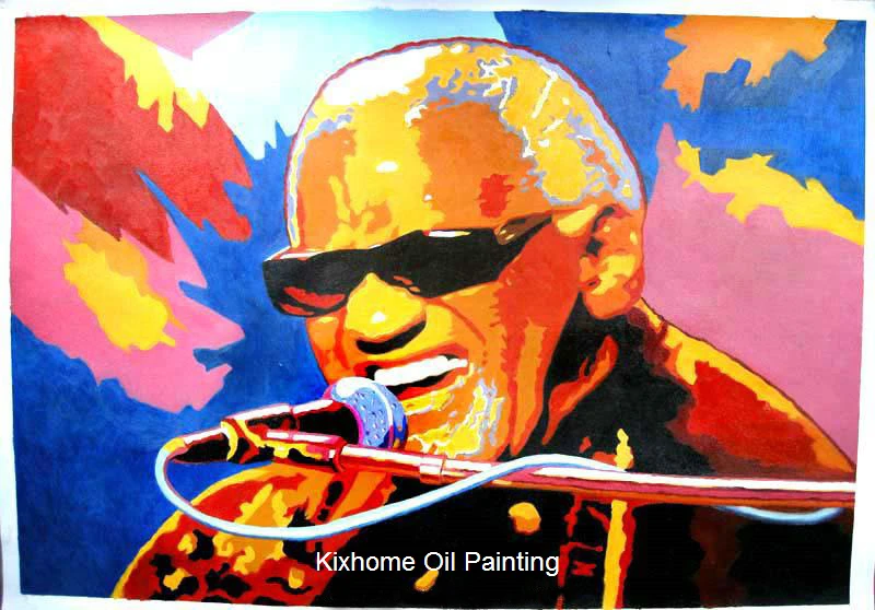 Pop art singer musical instrument oil paintings canvas,Large canvas ...