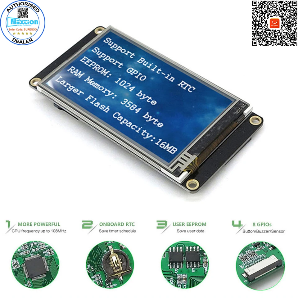 Buy 32 Nextion Enhanced Hmi Intelligent Smart Usart Uart Serial Touch Tft Lcd 