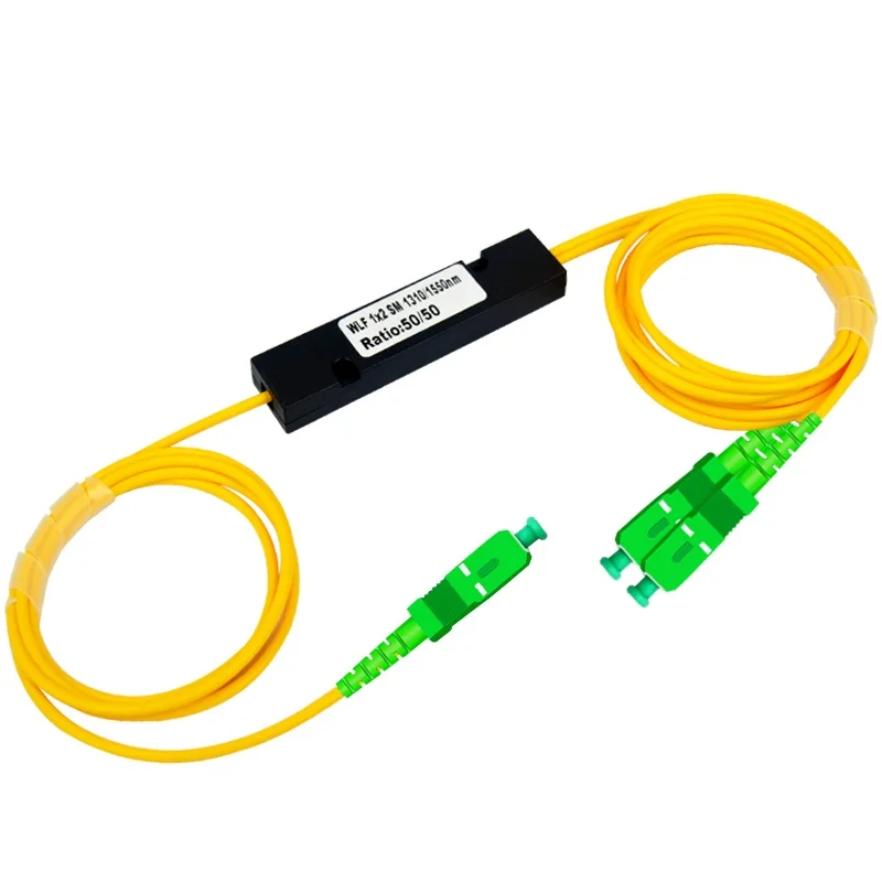 Fiber Optic FBT Splitter SC/APC Connector 1x2 SM 1310/1550nm Ratio 50/ ...