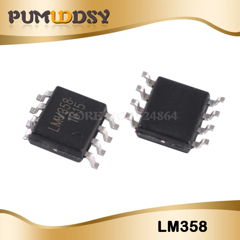 100 Uds MV358I LMV358 LMV358IDR SOP 8 amplificadores de operaciones de grado Industrial IC ...