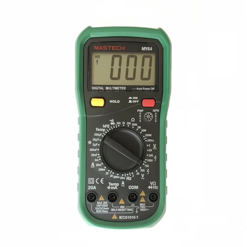 MASTECH multímetro Digital MY64, medidor de temperatura de capacitancia ...