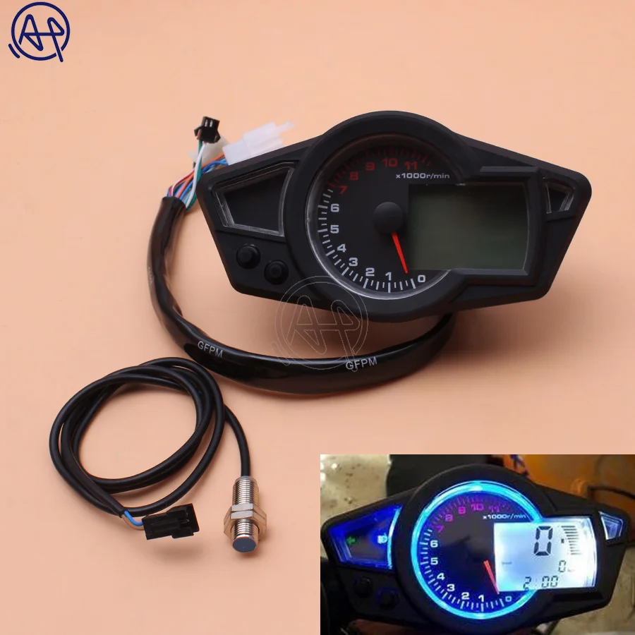 1set-Black-Universal-Motorcycle-LCD-Speedometer-Motorcycle-Digital ...