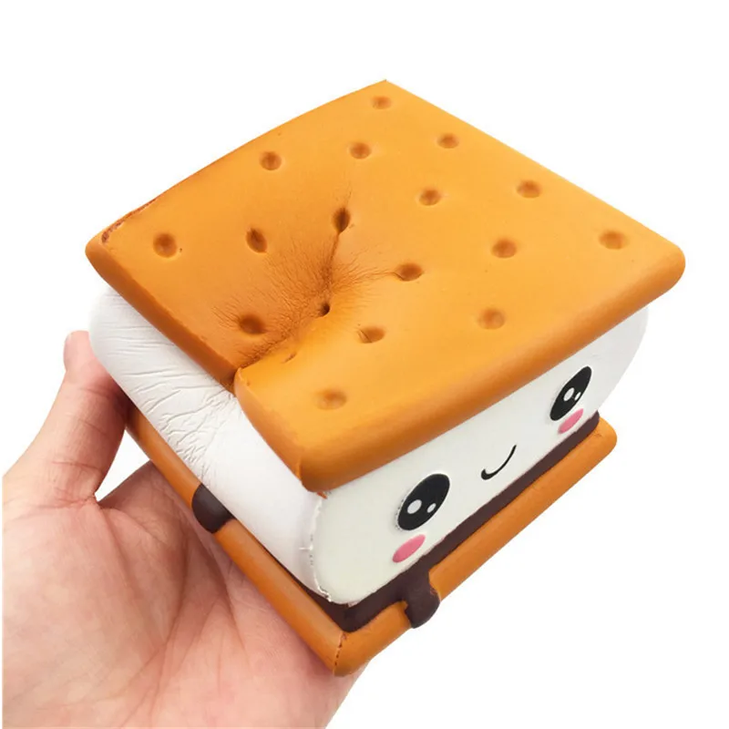 Kawaii 스퀴시 점보 아이스크림 햄버거 케이크 팝콘 비스킷 쿠키 피자 스퀴즈 느린 상승 향기로운 스트레스 방지 장난감 2018개그 And 실용적인 조크 Aliexpress