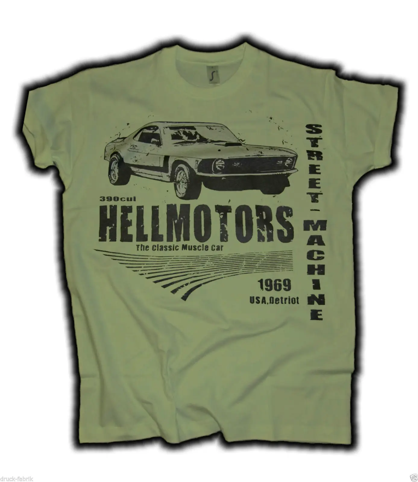 Mens T Shirts Fashion Mustang T-Shirt Fastback V8 Muscle Us Car Hot Rod ...