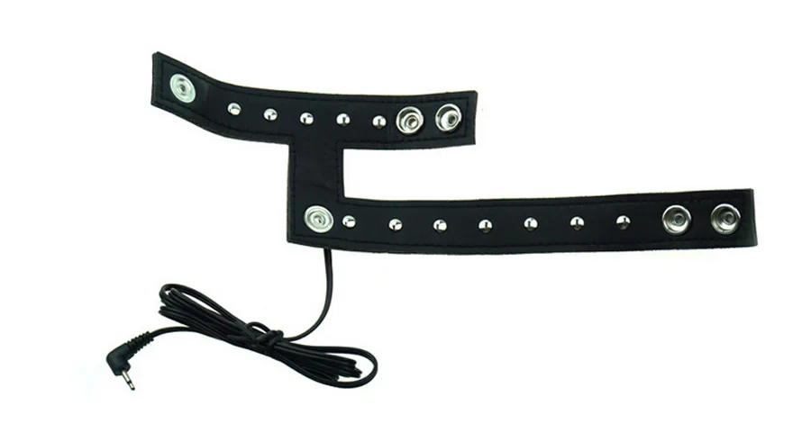 Electro Sex Penis Ring Belts,Leather Electro Shock Therapy Cock Cage ...