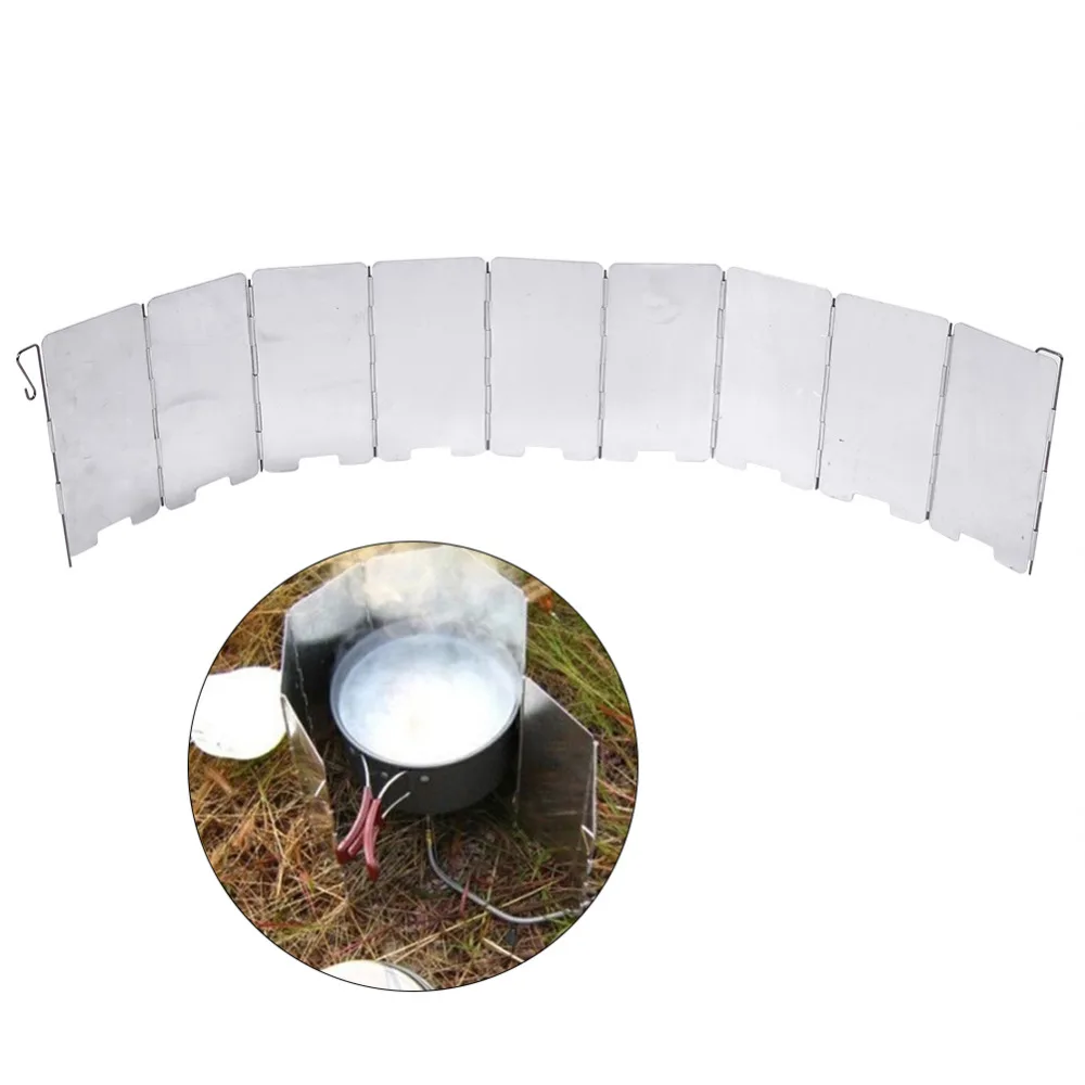 9 Plates Wind Deflectors Foldable Outdoor Camping Cooking Cooker Gas ...