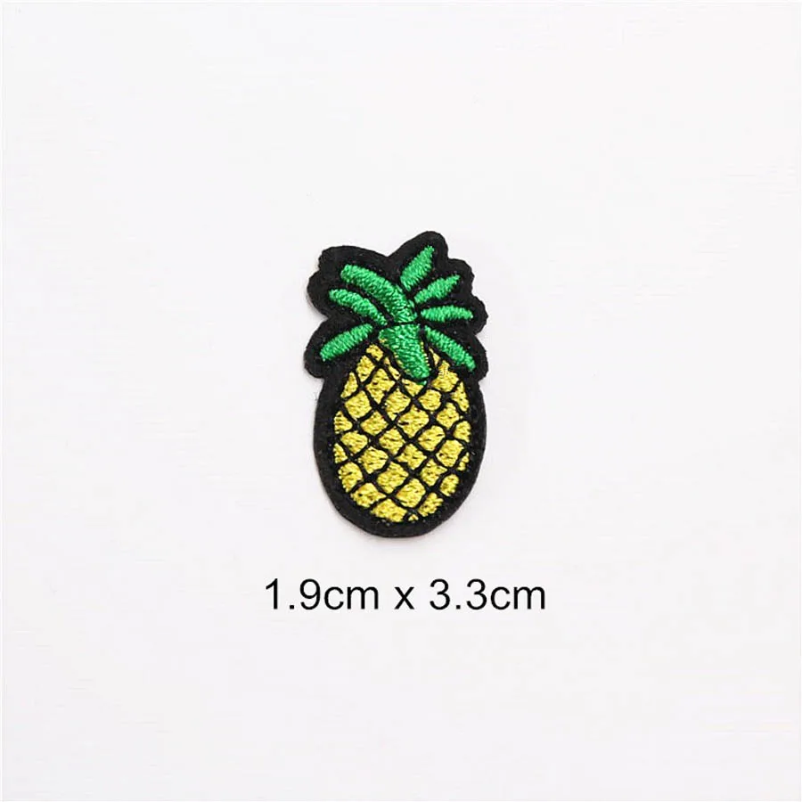 BU166N2 -Patch brodé en tissu ananas,pour vêtements,autocollants,sac,fer à coudre sur des ...