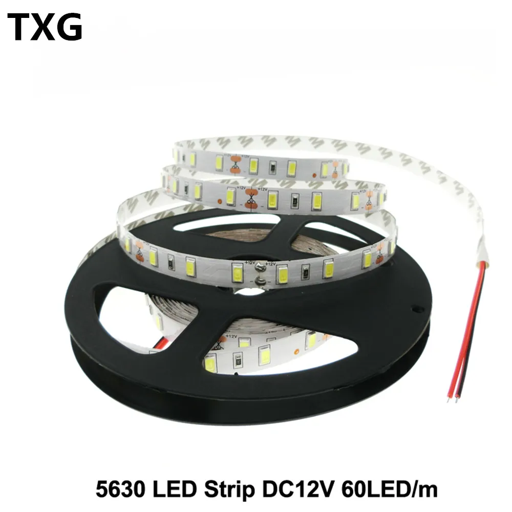 High quality DC12V 5630 LED strip light 5m/roll 300led 5730 flexible ...