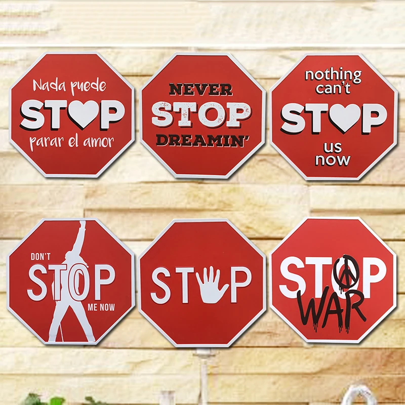 Retro Never Stop placas de metal decorativas carteles de hojalata ...