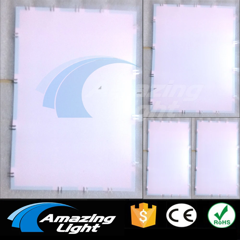 Cuttable Electroluminescent EL Panel Backlight Sheet A3+A4+A5 Size With ...