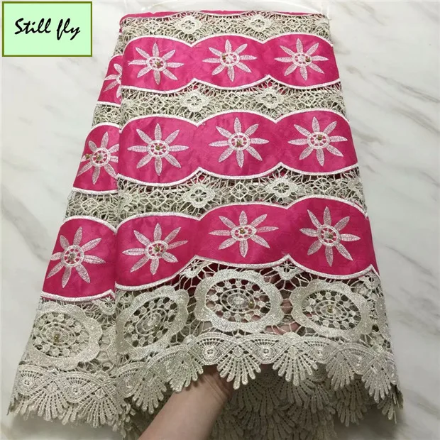 Tecido jacquard brocado africano cabo de rendas e bordados de algodão ...