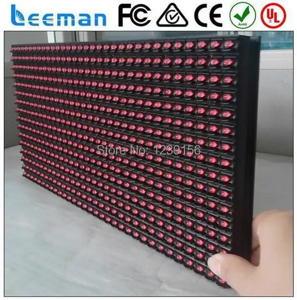 LED DISPLAY P10 LED 16x32 red color dot matrix outdoor p10 red panel 1r1g1b full color p10 led ...