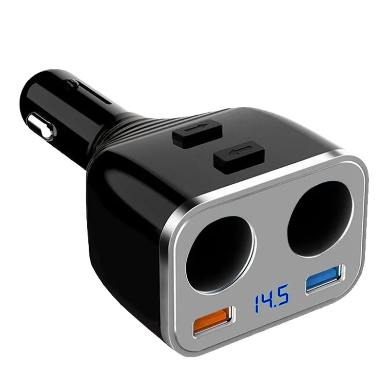 Dual Usb Charger 2 Way Car Cigarette Lighter Socket Splitter Adapter