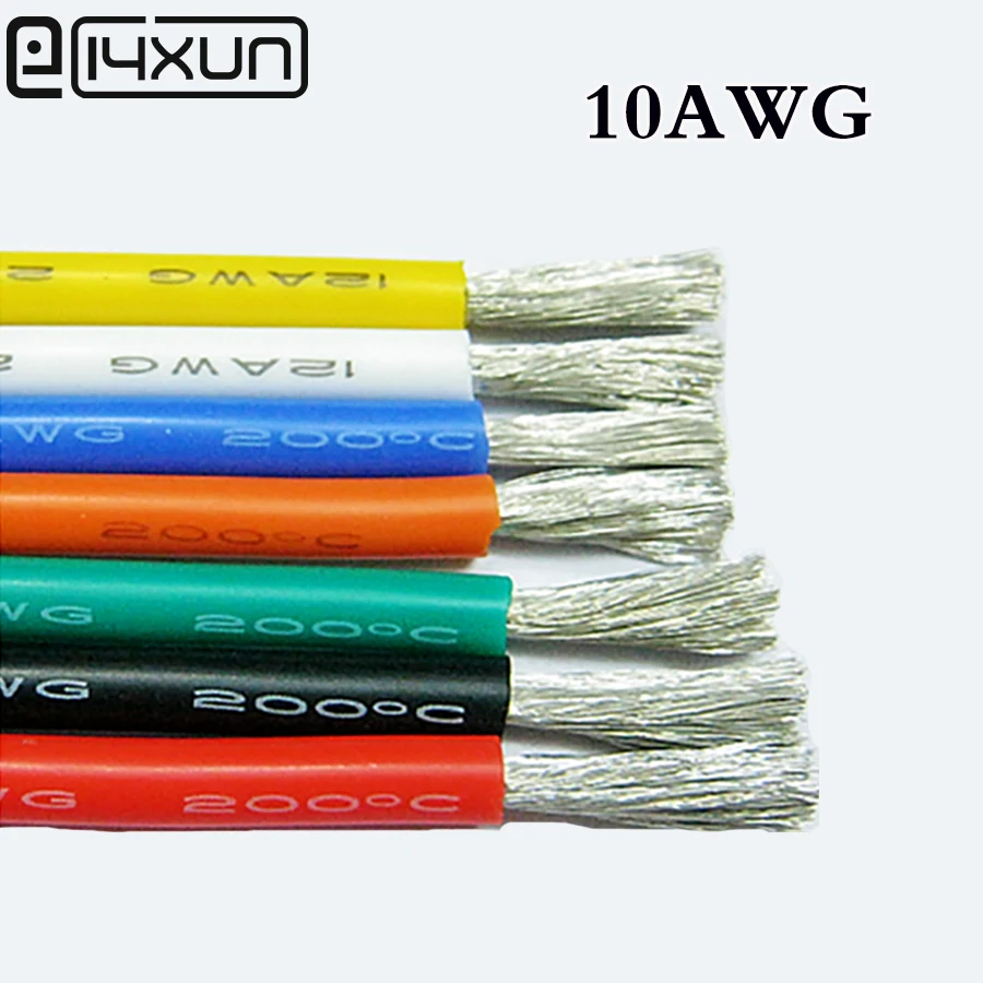 EClyxun 2Meters Wires Flexible Stranded Silicone Rubber Wire Cable ...