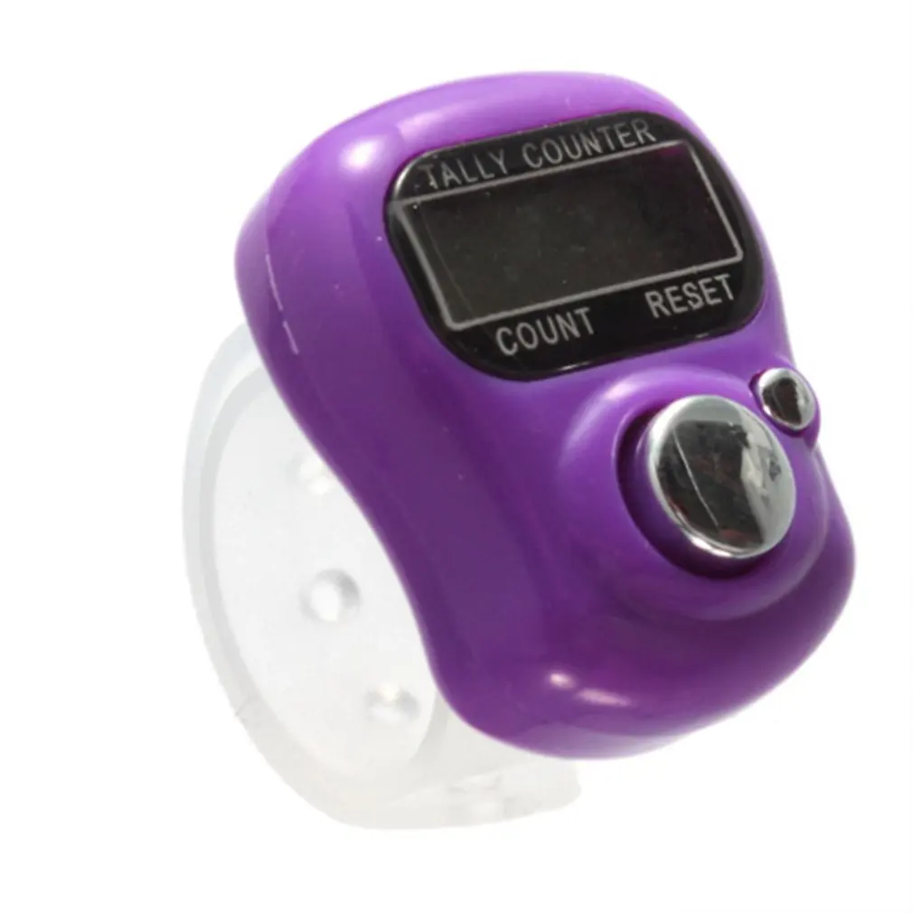 Purple Case Resettable 5 Digit LCD Electronic Finger Counter Hand Tally ...