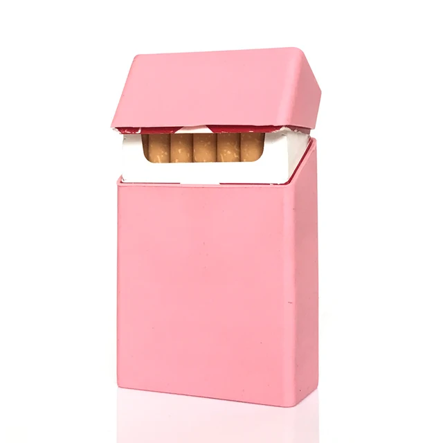 New Pink Silicone Cigarette Case Cigarette Box Smoking 20 Cigarettes ...