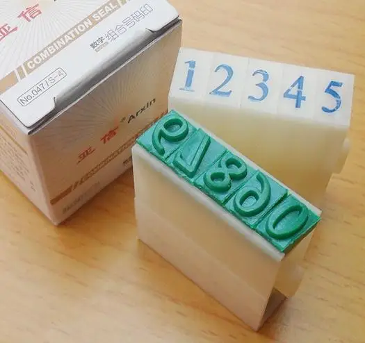 Scrapbook Digital Number Seal Rubber Stamp Chapter Ink Print Diy ...