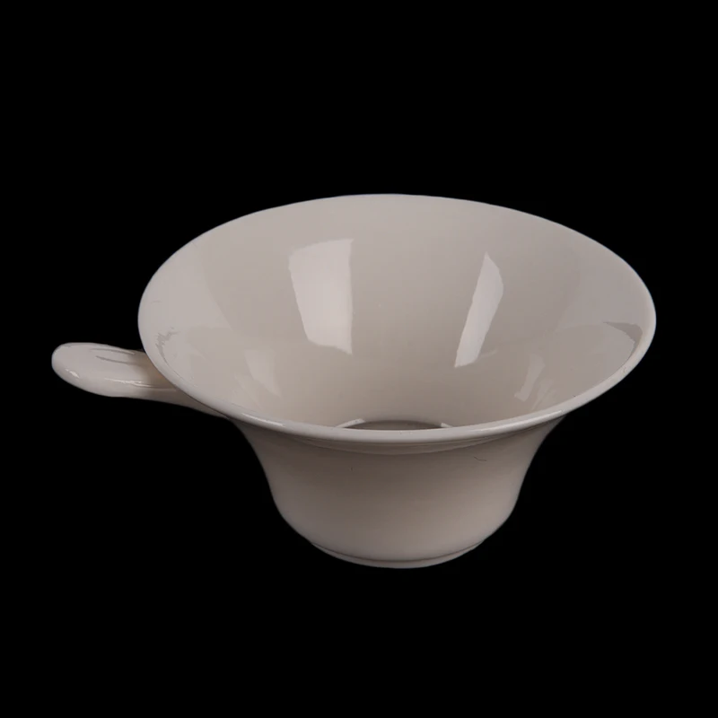 1x 화이트 도자기 파인 메쉬 쿵후 차 깔때기 여과기 필터 W홀더 스탠드 건강 차 부품 액세서리 도구 선물 화이트 도자기 차 깔때기 여과기 필터tea Strainers