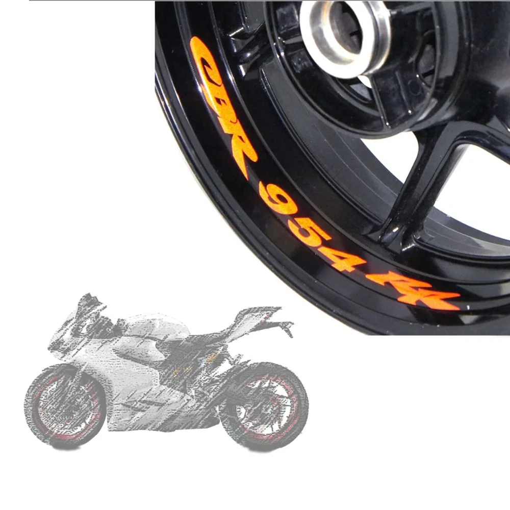 8X CUSTOM high quality motorcycle wheel decals waterproof Reflective ...