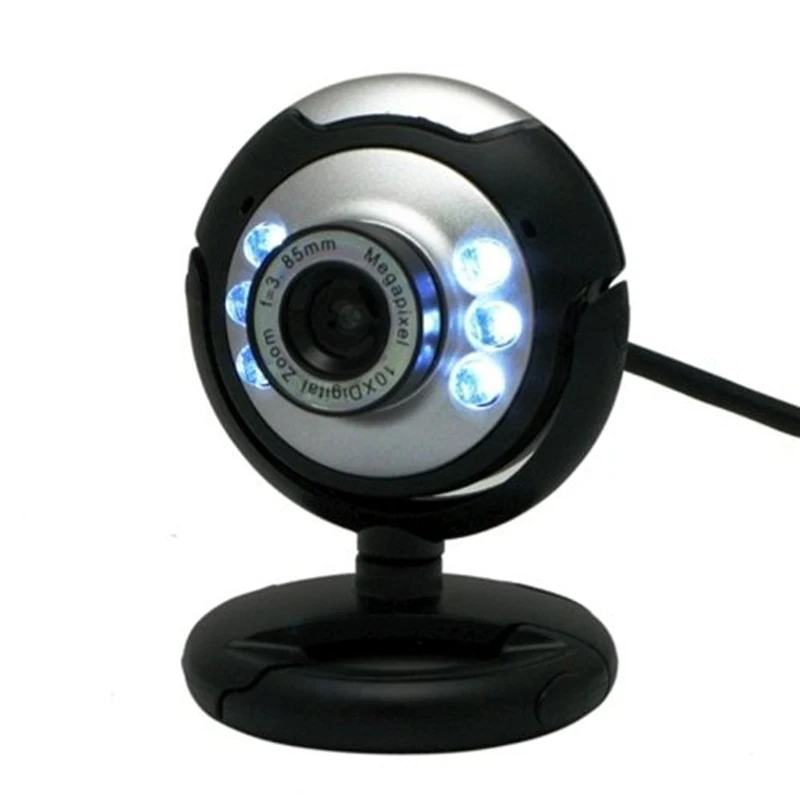 12 0 MP 6 LED USB Webcam Camera With Mic Night Vision For Desktop PC