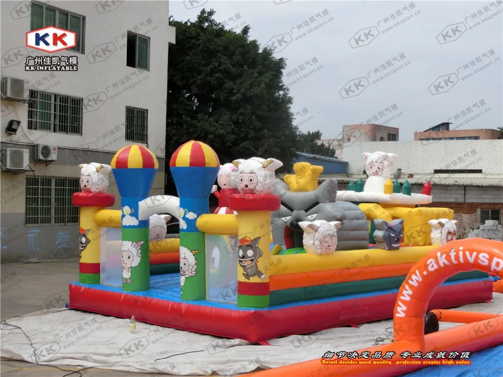 Happy Goat Inflatable Fun City Pleasant Goat Amusement Park For Sale ...