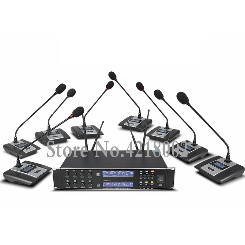 Pro-8-Channel-Wireless-Conference-Meeting-Gooseneck-Mic-Microphone ...