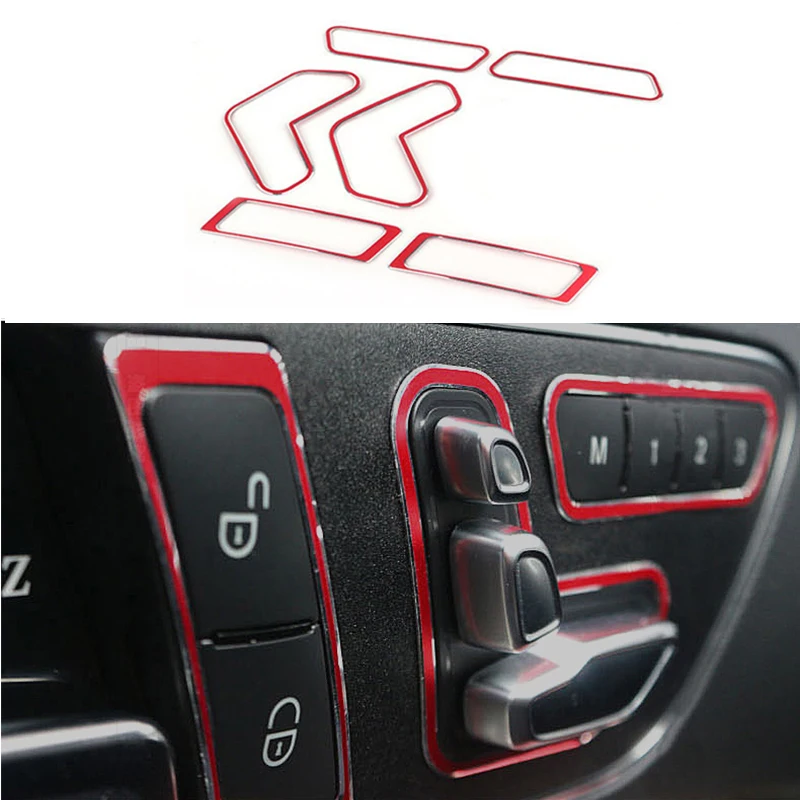 6pcs Seat Button Adjust Frame Cover Trim For Mercedes Benz C Class W204 ...