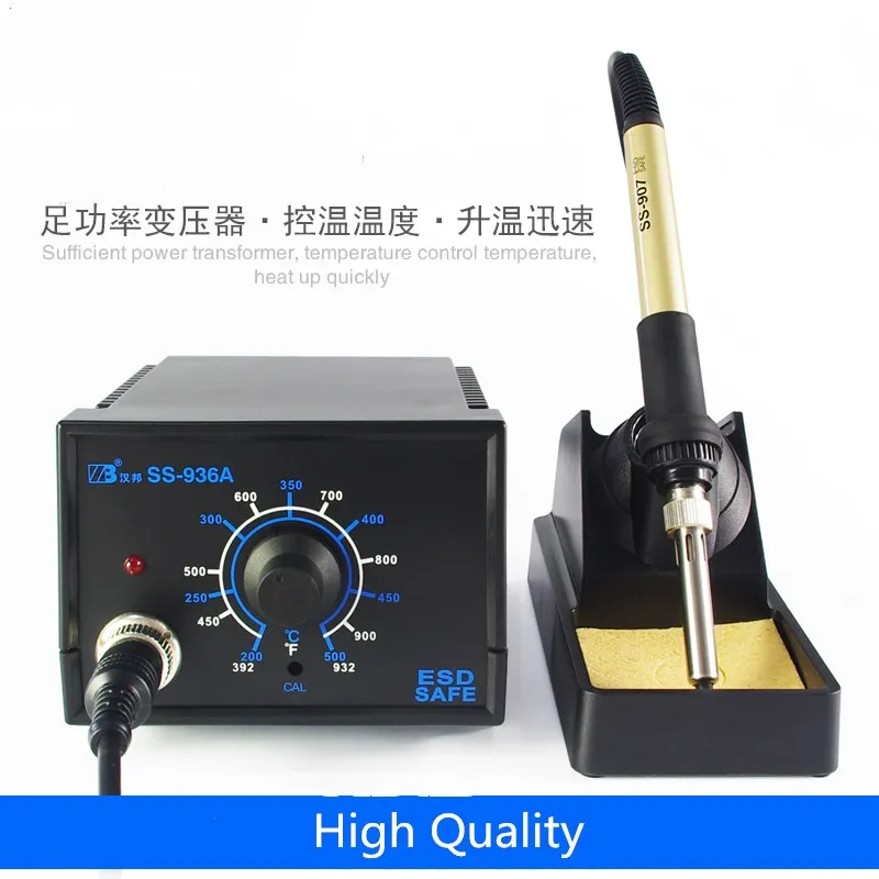SAIKE soldador eléctrico termostático 936A 60W, estación de soldadura, reparación de soldadura ...