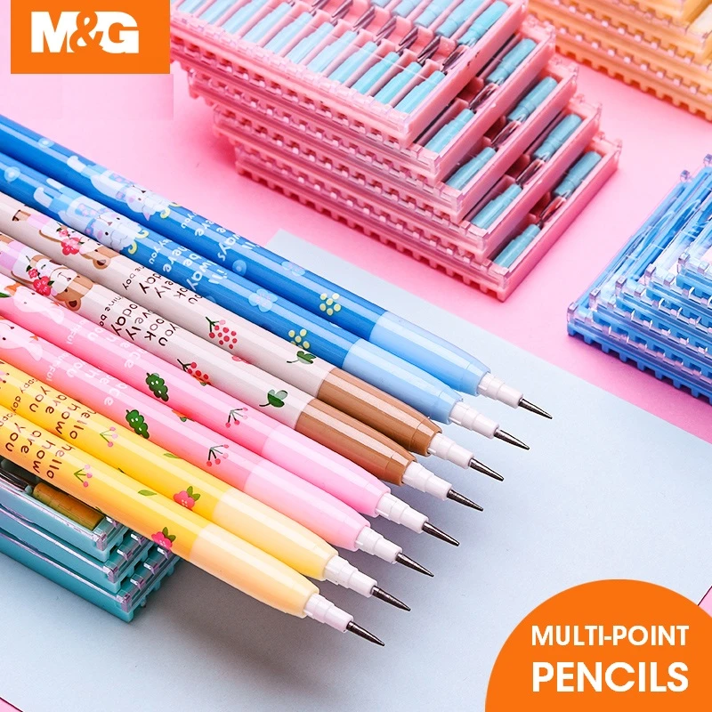 M&g Multi Point Pencils Non-sharpening Auto Mechanical Pencil Push-a ...