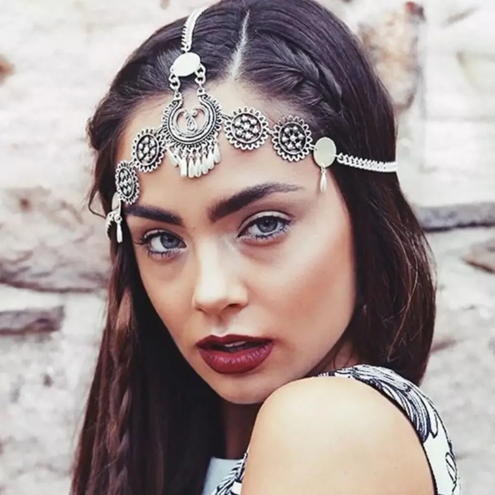 Hair Accessories Vintage Tassel Headpieces Silver Headband Wedding ...