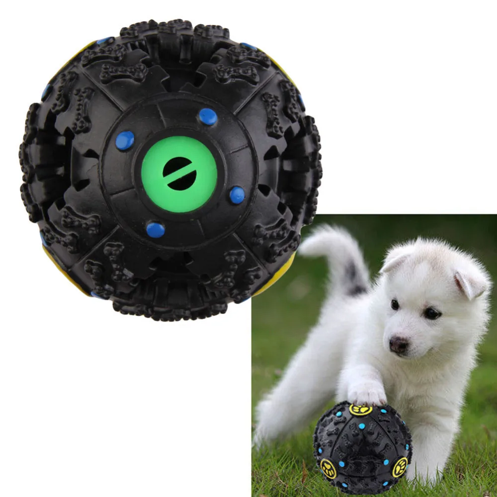 7.5cm Interactive Dog Toy Ball Dog Puzzle Cat Puppy Elasticity Teeth ...