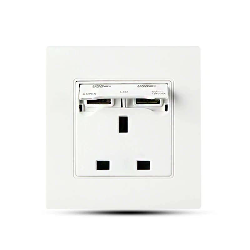 New Electrical UK Standard Wall Socket 3 Hole Universal Power Outlet ...