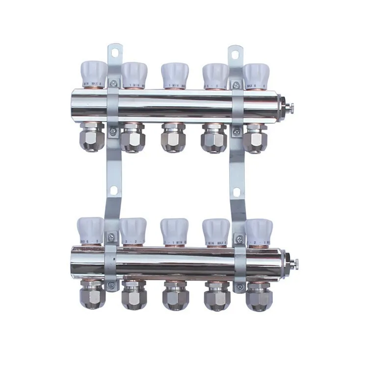 7 Ports Manual Temperature Control Brass Forging Water Distributor Heat ...