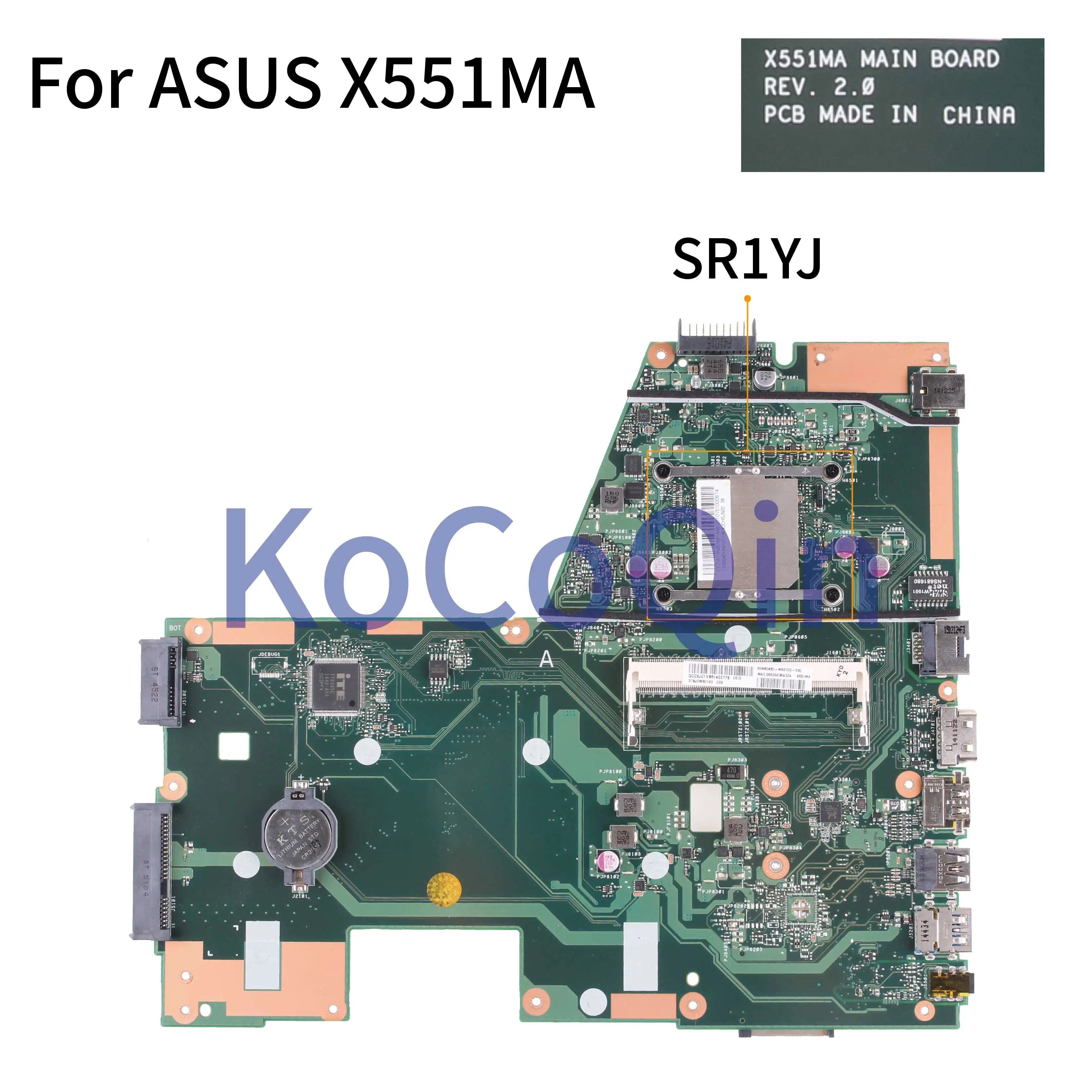 X551MA For ASUS D550M F551M X551MA N2820 N2830 Notebook Mainboard REV.2 ...