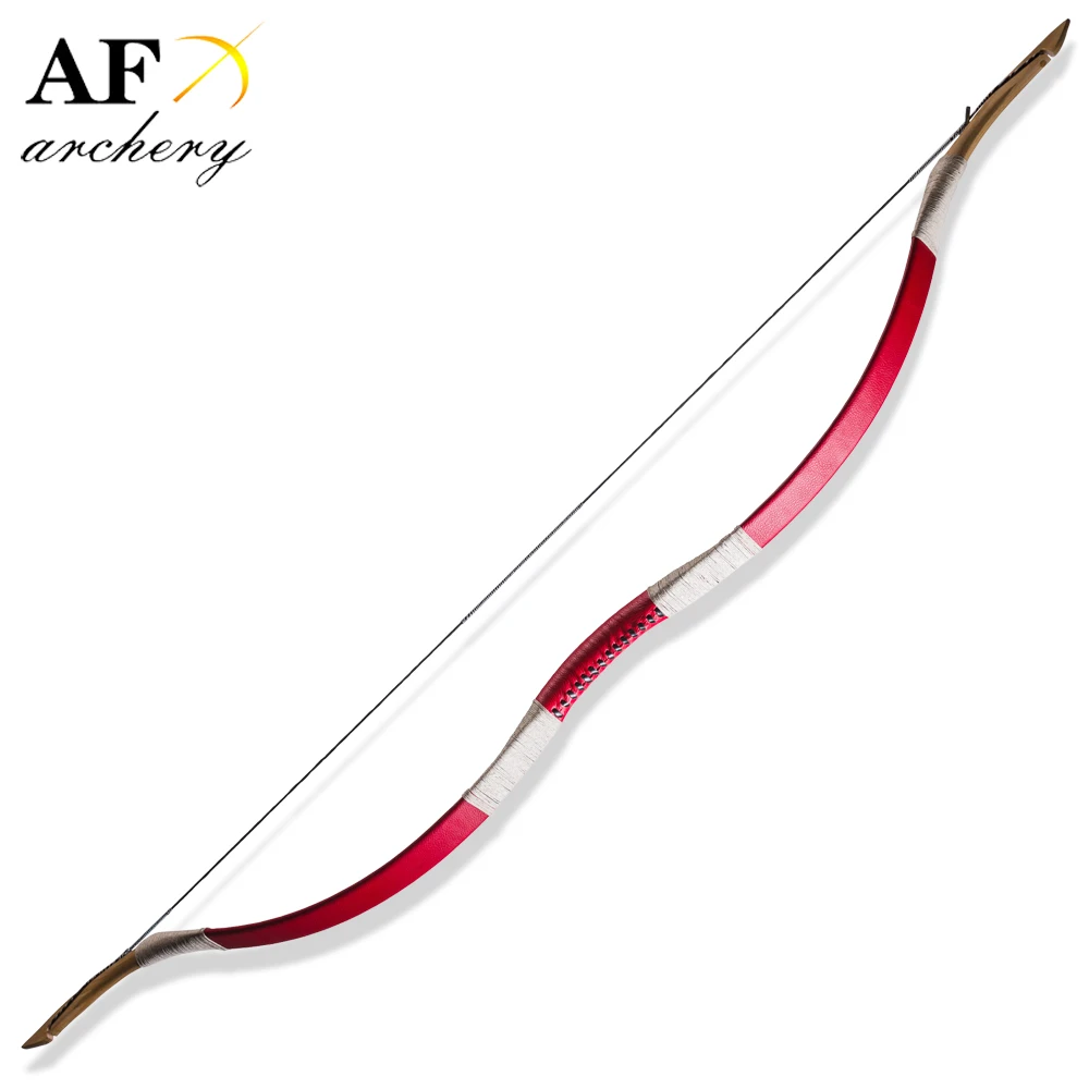 Free Shipping 20 100LBS Archery Handmade Fiberglass Bow Red Cow Leather ...