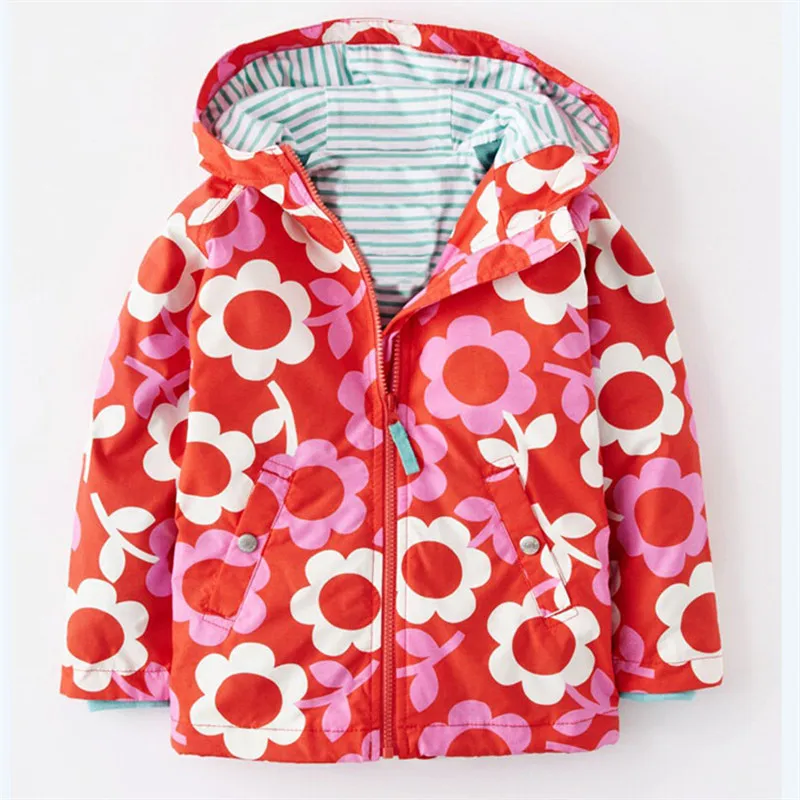 2016 new Girls Jackets with hooded Flower Outerwear girl Kids coat ...