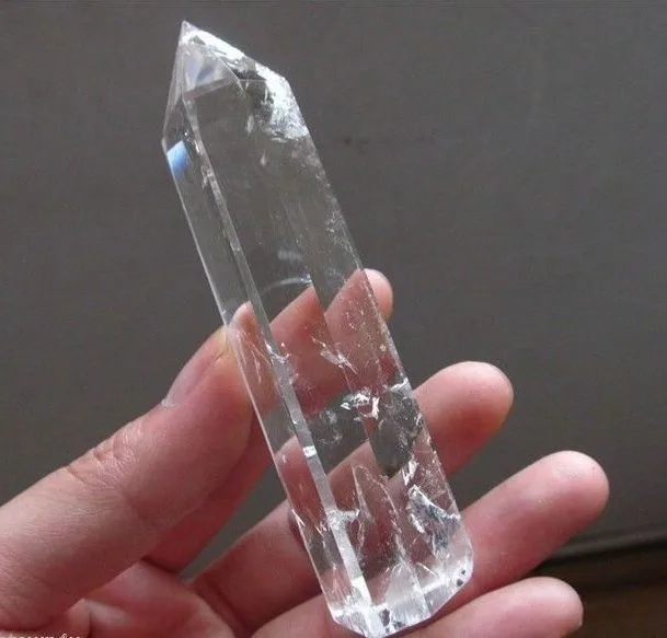 NATURAL CLEAR WHITE QUARTZ CRYSTAL POINT Healing Crystal Stick on ...
