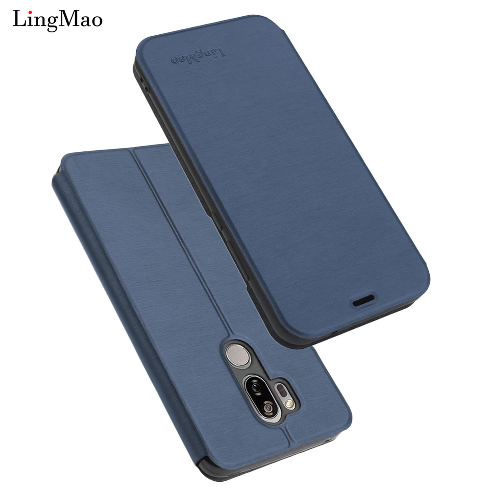 Funda de cuero abatible para LG G7 Cartera de lujo funda de libro de ...