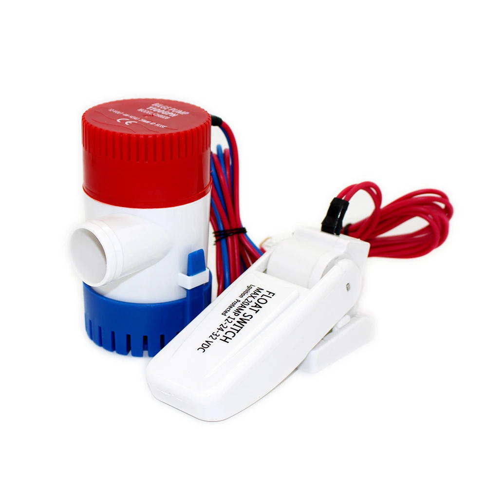Pump 350GPH DC 12v 24v Mini Electric Boat Bilge Pump With Float Switch ...