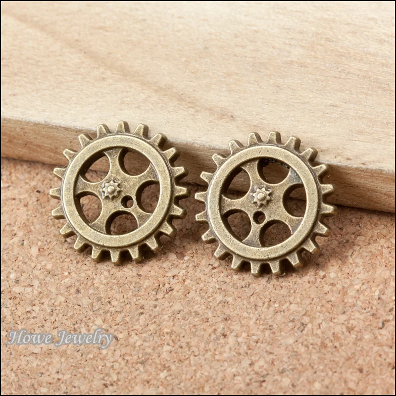 12 piezas, engranaje de bronce DIY, pulsera de moda, accesorios de ...