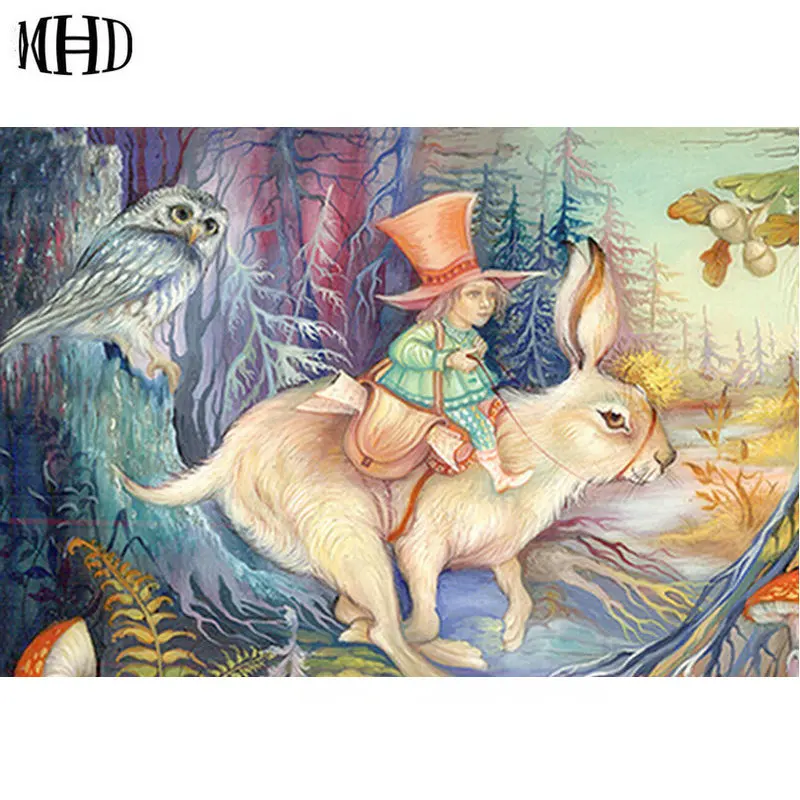 MHD full round diy diamond painting animals 3D diamond embroidery ...
