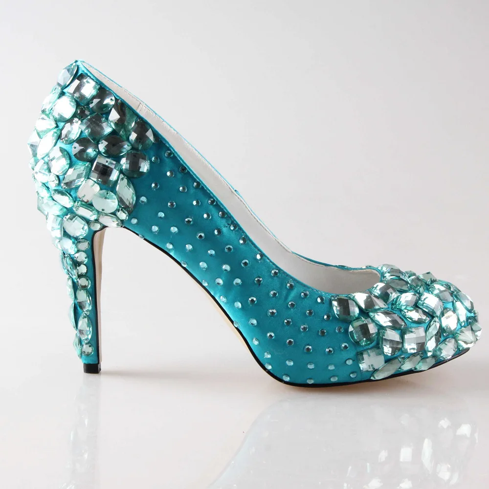 chaussure mariage bleu turquoise