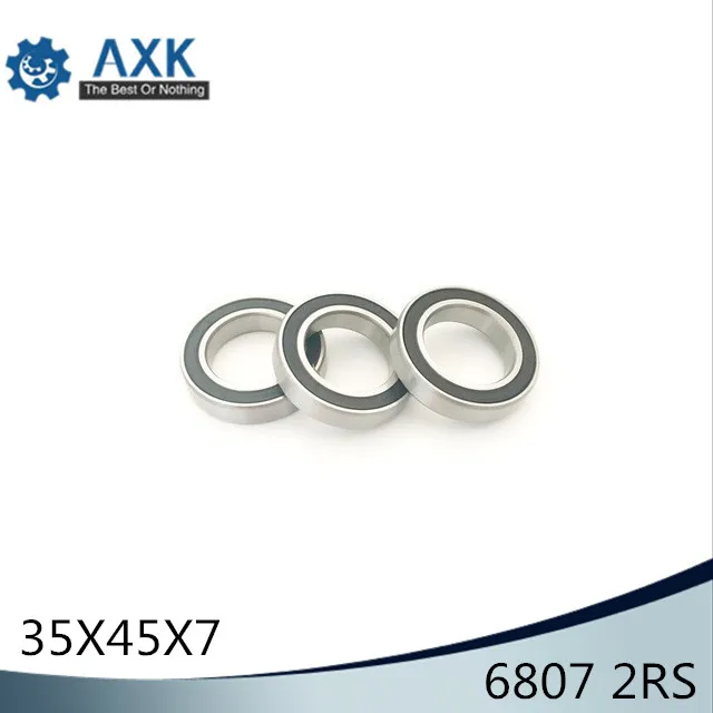 6807 2RS ABEC 1 (10PCS) 35x47x7mm 미터법 얇은 섹션 6807 2RS 볼 베어링 6807RS ...