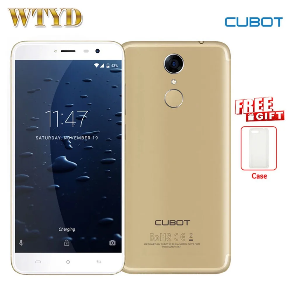 CUBOT Note Plus 3GB+32GB Fingerprint Identification 5.2 inch Android 7. ...