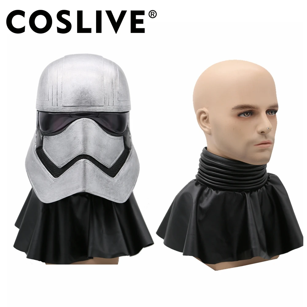 Coslive The Force Awakens Clone Trooper Neck Ribbed Neck Black Leather ...