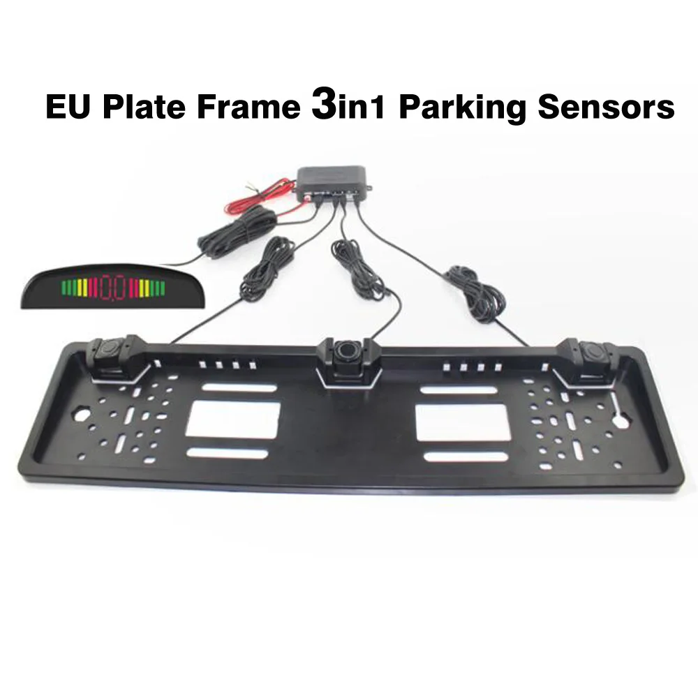 Auto Parkplatz Sensor Parktronics EU Europäische Lizenz Platte Rahmen ...