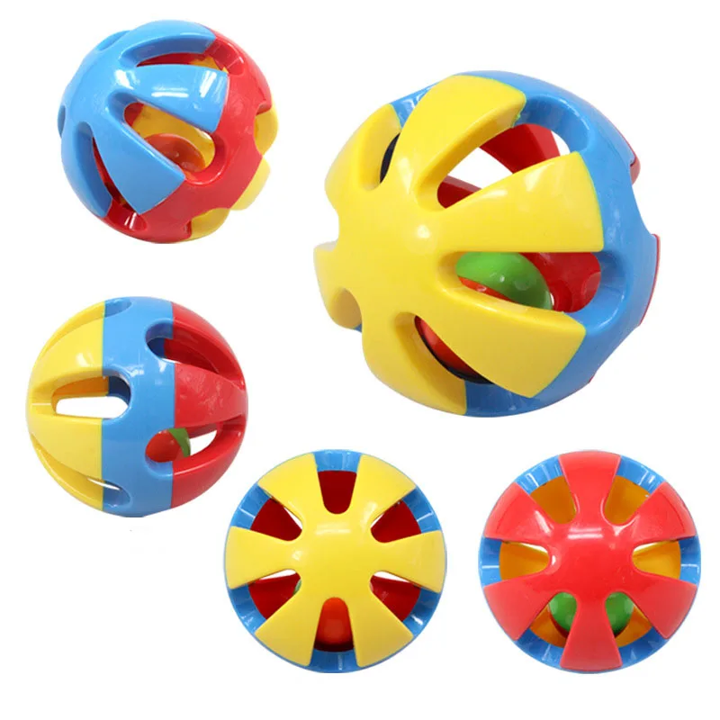 New 2pcs/set Colorful baby toys Round Geometric Shape bell balls, Early ...