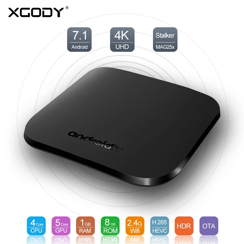 XGODY Android TV BOX Media Player Quad Core WIFI HDMI 4K 1+8G Smart TV ...