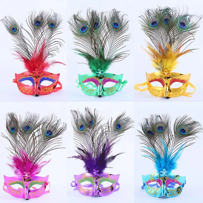 Peacock Feather Mask (Various Colors) - Queerks™